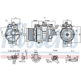 NISSENS Kompressor, Klimaanlage 890060 f&uuml;r BMW