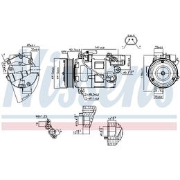 NISSENS Kompressor, Klimaanlage 89086 f&uuml;r BMW
