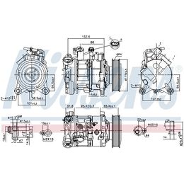 NISSENS Kompressor, Klimaanlage 89593 f&uuml;r BMW ALPINA