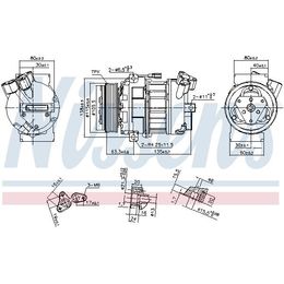 NISSENS Kompressor, Klimaanlage 890656 f&uuml;r Opel Vaughall NISSAN RENAULT