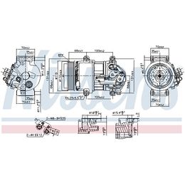 NISSENS Kompressor, Klimaanlage 890078 f&uuml;r Mercedes
