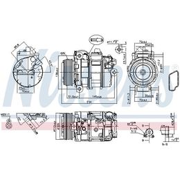 NISSENS Kompressor, Klimaanlage 890390 f&uuml;r BMW