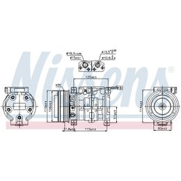 NISSENS Kompressor, Klimaanlage 89099 f&uuml;r Suzuki