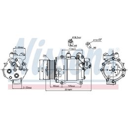 NISSENS Kompressor, Klimaanlage 89245 f&uuml;r HONDA ACURA
