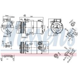 NISSENS Kompressor, Klimaanlage 890213 f&uuml;r LAND ROVER