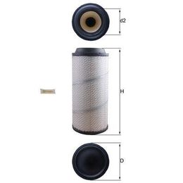 Mahle Luftfilter lx1673 Filtereinsatz 377mm f&uuml;r Volvo GM Mercedes NISSAN MWM TROLLER