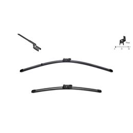 SWF Wischblatt ORIGINAL VISIOFLEX SET 119281 vorne f&uuml;r Opel Vaughall CHEVROLET Peugeot