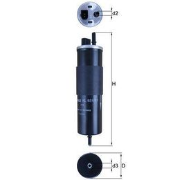 KNECHT Kraftstofffilter kl83111 mit Filterheizung 246,7mm f&uuml;r Volvo