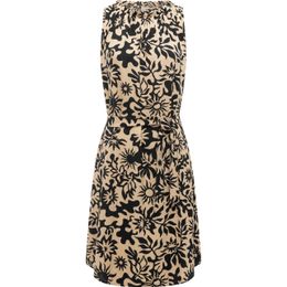 Strandkleid Ragwear "Isalie Print", Damen, Gr. XXL (44), Normalgr&ouml;&szlig;en, beige (sand), Material: 100% Viskose, tailliert ca. Mitte Oberschenkel, Rundhals, &Auml;rmel ohne &Auml;rmelschlitz, Kleider Strandkleid, Leichtes Sommerkleid mit R&uuml;schenkragen