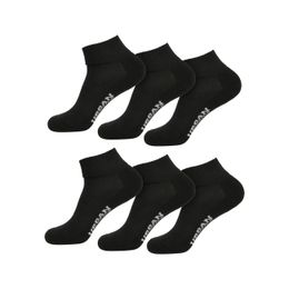 Basicsocken Urban Classics "Urban Classics Unisex High Sneaker Socks 6-Pack", Damen, Gr. 35-38, schwarz, Baumwolle, Elasthan, Polyamid, Polyester, normal, Socken