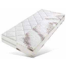 BRECKLE LEDERCOLLECTION Taschenfederkernmatratze BRECKLE "Gelschaum Komfort TFK", wei&szlig;, B:90cm H:24cm L:200cm, Bezug: 56% Polyester, 44% Baumwolle. Steppf&uuml;llung: 100% Polyester, Matratzen, Taschenfederkernmatratze, Luxus-Federkernmatratze in 90x200 cm und weiteren Gr&ouml;&szlig;en erh&auml;ltlich