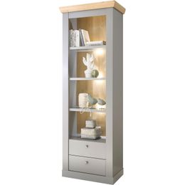 Wandregal Home Affaire "CHAMBORD", grau (lichtgrau), B:71cm H:201cm T:38cm, Holzwerkstoff, Regale, Wandregal, Breite ca. 71 cm
