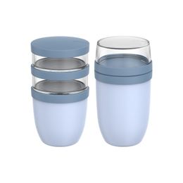 Lunchbox Mepal "Lunchpot-Set XL Ellipse 900 ml + 1050 ml 2er Set", blau (nordic blau), B:10,7cm H:20cm L:10,7cm &Oslash;:10,7cm, Kunststoff, Lebensmittelaufbewahrungsbeh&auml;lter, Lunchbox, Sp&uuml;lmaschinengeeignet, Mikrowellenfest