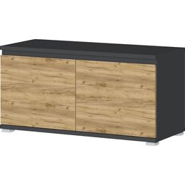 Schuhbank Germania "Lissabon", grau (anthrazit, navarra), B:96cm H:52cm T:40cm, Holzwerkstoff, Sitzb&auml;nke, Schuhbank