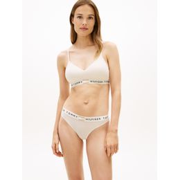 Bralette-BH "BRALETTE LIFT", Damen, Gr. S (36), N-Gr, beige (beige heather), Jersey, Obermaterial: 90% Baumwolle, 10% Elasthan, Tommy Hilfiger Underwear, Basic, k&ouml;rpernah, BHs, mit kontrastfarbenen Details, mit Logoschriftzug