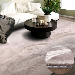 Villeroy & Boch Teppich VILLEROY & BOCH "Leon", grau (hellgrau), B:200cm H:15mm L:290cm, Polyester, Teppiche, Teppich, Langflor, Shaggy, uni, flauschig weich, gl&auml;nzend, Kaninchenfell Haptik