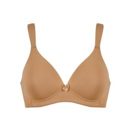 Soft-BH Naturana "Soft Cup", Damen, Gr. 100, Cup A, caramel, Obermaterial: 89% Polyamid, 11% Elasthan, bequem, BHs Soft-BH, nahtlose Schalen-Cups, wattiert, ohne B&uuml;gel