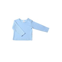 Langarmshirt Liliput, M&auml;dchen, Gr. 50/56, blau (hellblau), 100% Baumwolle, unifarben, normal, Rundhals, Shirts Langarmshirt, aus Bio-Baumwolle