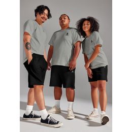 T-Shirt Converse "GO-TO EMBROIDERED STAR CHEVRON TEE", Jungen, Gr. XL, grau (vintage grau heather), Single Jersey, Obermaterial: 100% Baumwolle, unifarben, Rundhals, normaler Saum, Shirts T-Shirt, Unisex
