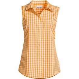 LANDS' END B&uuml;gelleichte &auml;rmellose Hemdbluse f&uuml;r Damen in Plus-Gr&ouml;&szlig;e, Damen, size: plus, Orange, Baumwolle, by Lands' End