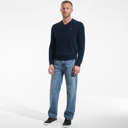 LANDS' END Kaschmirpullover mit V-Ausschnitt, Herren, size: regular, Blau, Kaschmir, by Lands' End
