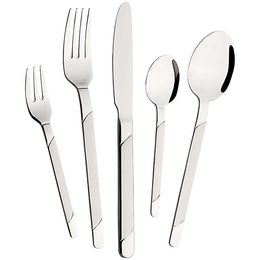 Besteck-Set Mulex "Houston", silber (edelstahlfarben), 30 Stk., Edelstahl 18/10, Essbesteck-Sets, teilsatiniert