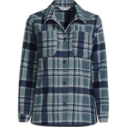LANDS' END Anyweather Fleece-Hemdjacke, Damen,  Blau, Polyester, by Lands' End