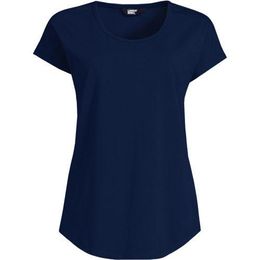 LANDS' END Shirt aus Baumwolle/Modal-Mix mit Ballettausschnitt, Damen,  Blau, Baumwolle/Baumwoll-Mischung/Baumwolle Modal, by Lands' End