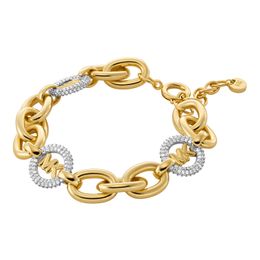 Armband Michael Kors "Schmuck Geschenk Metall Armkette PREMIUM", gold (gelbgoldfarben, metallfarben, kristallwei&szlig;, kristallwei&szlig;), Armb&auml;nder, Damen, 20cm, Metall, Armband, mit Zirkonia (synth.)