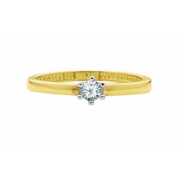 Adelia&acute;s Solit&auml;rring ADELIA&acute;S "Solit&auml;rring 585 Gold ( 14K ) mit Zirkonia" Gr. 56, silber, Fingerringe, Damen, 56, Gold, Goldring Diamant