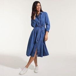 LANDS' END Jeans-Midikleid, Damen, size: regular, Blau, by Lands' End