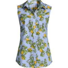 LANDS' END B&uuml;gelleichte &auml;rmellose Hemdbluse f&uuml;r Damen in Plus-Gr&ouml;&szlig;e, Damen, size: plus, Blau, Baumwolle, by Lands' End