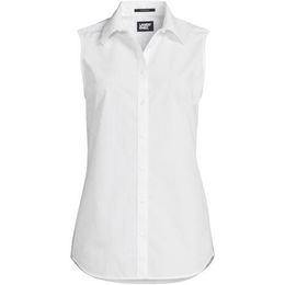 LANDS' END B&uuml;gelleichte &auml;rmellose Hemdbluse f&uuml;r Damen in Plus-Gr&ouml;&szlig;e, Damen, size: plus, Wei&szlig;, Baumwolle, by Lands' End