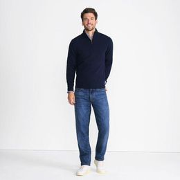 LANDS' END Kaschmir-Pullover mit Rei&szlig;verschluss f&uuml;r Herren, Herren, size: regular, Rot, Kaschmir, by Lands' End