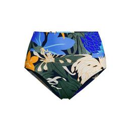 LANDS' END Bikinihose zum Umschlagen, High Waist, Damen,  Blau, Nylon-Mischung, by Lands' End