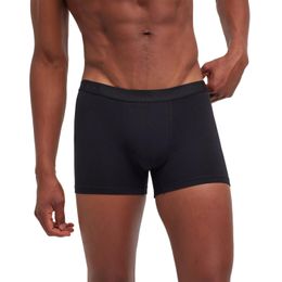 Boxer Falke "Daily Climate Control", Herren, Gr. L, schwarz, Single Jersey, Obermaterial: 57% Baumwolle, 38% Viskose, 5% Elasthan, k&ouml;rpernah, Unterhosen, ohne Eingriff, atmungsaktiv, elastischer Logobund