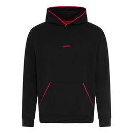 Hoodie HUGO UNDERWEAR "NOAH", Herren, Gr. L (52), schwarz 001, Sweatware, Obermaterial: 61% Baumwolle, 34% Modal, 5% Elasthan, relaxed fit normal, Rippb&uuml;ndchen, Sweatshirts Hoodie