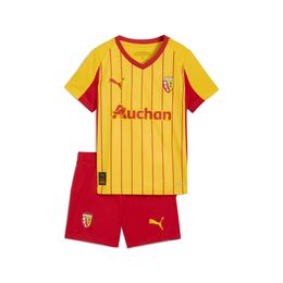 Trainingsanzug Puma "RC Lens 25/26 Heimtrikot-Minikit Kinder", Kinder, Gr. 110, rot (pel&eacute; gelb rot), Obermaterial: 100% Polyester. Rippe: 100% Polyester, Sportanz&uuml;ge Trainingsanzug