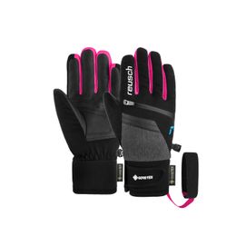 Skihandschuhe Reusch "Travis GORE-TEX Junior", M&auml;dchen, Gr. 5, pink (pink, schwarz), 90% Polyester, 10% Lederimitat, mehrfarbig, Handschuhe, in sportlichem Design