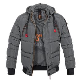 Poolman Hooded Winterjacke Harvey anthrazit, Gr&ouml;&szlig;e M