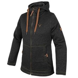 Tom Collins Womens Strickfleece Jacke mit Kapuze anthrazit, Gr&ouml;&szlig;e 44