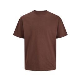 Jack & Jones Rundhalsshirt JACK & JONES "JJEORGANIC RELAXED TEE SS O-NECK NOOS", Jungen, Gr. L, bitter chocolate, Jersey, Obermaterial: 100% Baumwolle, unifarben, relaxed fit normal, Rundhals, Shirts Rundhalsshirt, Baumwolle, relaxed fit