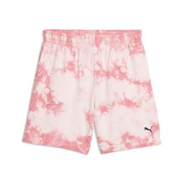 Sporthose Puma "Essentials Relaxed Tie Dye Shorts Jugendliche", Kinder, Gr. 128, Normalgr&ouml;&szlig;en, rosa (wild pink), Obermaterial: 100% Baumwolle. Seitentasche &ndash; Oben: 100% Baumwolle. Seitentasche &ndash; Unten: 100% Baumwolle, relaxed fit, Hosen Sporthose