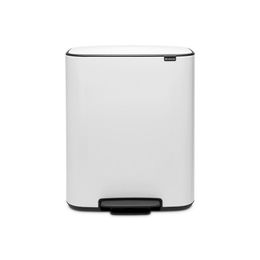 Brabantia Abfalleimer BO Treteimer, Wei&szlig;, Kunststoff, 2 X 30 L, 54.1x65.2x36.3 cm, K&uuml;chen, K&uuml;chenausstattung, M&uuml;lleimer