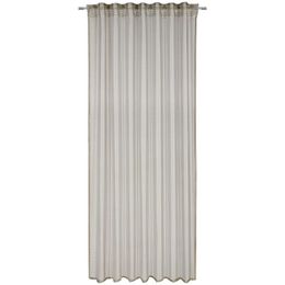 Dieter Knoll Collection Dieter Knoll Fertigvorhang Lumos, Silber, Beige, Textil, Graphik, 140x245 cm, Oeko-Tex&reg; Standard 100, f&uuml;r Stange und Schiene geeignet, mit Kombiband, Wohntextilien, Gardinen & Vorh&auml;nge, Fertiggardinen, Fertiggardinen