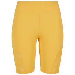 Stoffhose Urban Classics "Urban Classics Damen Ladies High Waist Tech Mesh Cycle Shorts", Damen, Gr. M, US-Gr&ouml;&szlig;en, magicmango, 80% Polyimid, 20% Elasthan, unifarben, skinny fit, Hosen Stoffhose