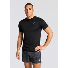 Laufshirt asics "asics CORE SS TOP", Herren, Gr. S, schwarz (performance schwarz), Obermaterial: 100% Polyester, normal, Rundhals, Shirts Laufshirt