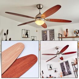 hofstein Gyllan Deckenventilator Nickel-Matt, 1-flammig