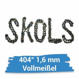 S&auml;gekette .404" 1,6 mm 76 TG 60 cm f&uuml;r Castor, Husqvarna, Jonsered, Solo (Vergl.Nr:59AC076E, 27P076E) mit Metallbox