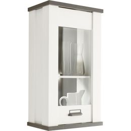 H&auml;ngeschrank Home Affaire "Sherwood", wei&szlig; (pinie wei&szlig; dekor), B:50cm H:90cm T:31cm, Holzwerkstoff, Schr&auml;nke, H&auml;ngeschrank, mit Apothekergriff aus Metall, H&ouml;he 90 cm